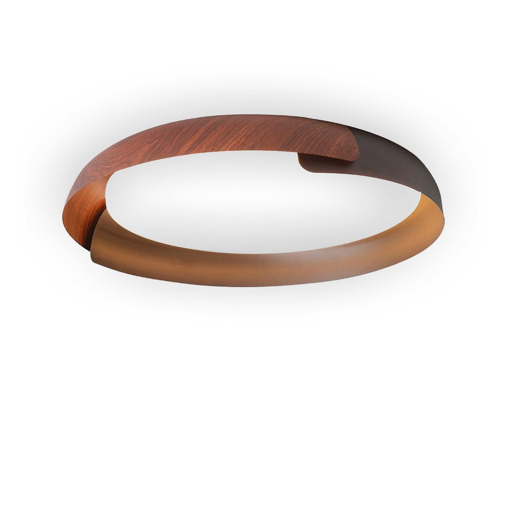 Plafón Circular Cazca Dark Wood – Foré